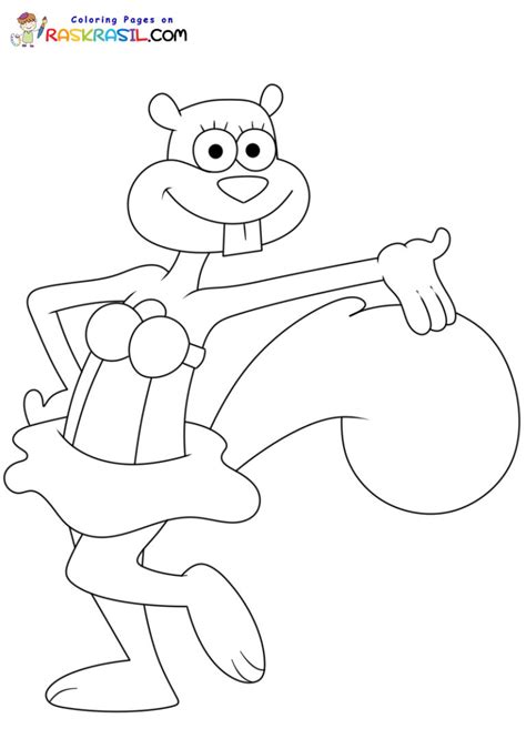 Sandy Cheeks Coloring Pages
