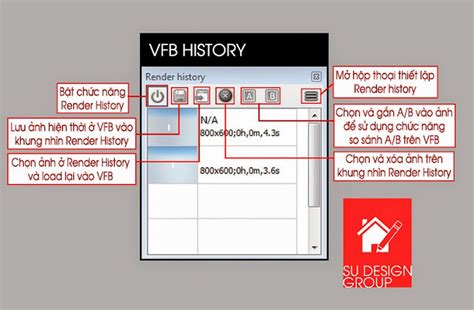 Thông số trong khung Render Vray Frame Buffer