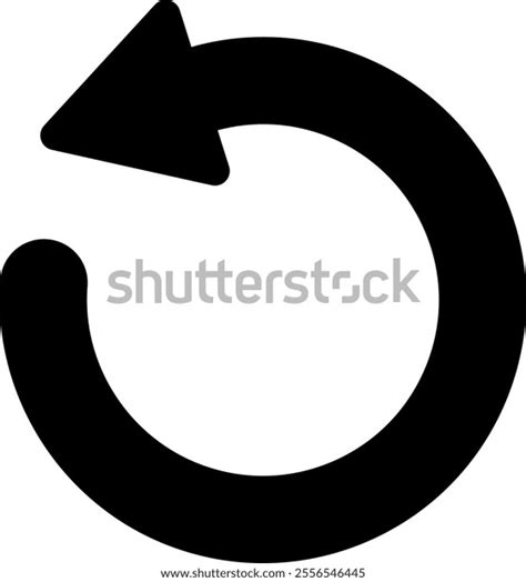 Circular Arrow Rotating Counterclockwise Creating Seamless Stock Vector