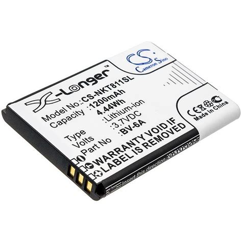 nokia akku bv 6a cs nkt811sl li ion 3 7v 1200mah 4 44wh nokia 8110