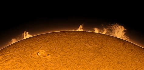 Protuberanzen im Südwesten der Sonne Spektrum der Wissenschaft