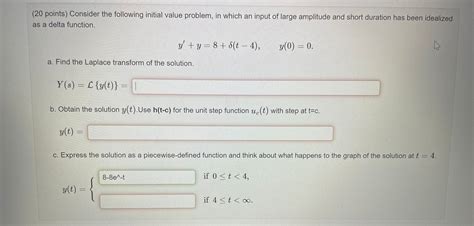 Solved 20 ﻿points ﻿consider The Following Initial Value