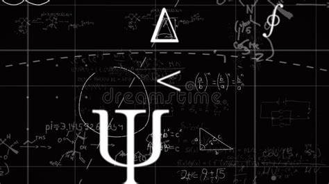 Animation Of Mathematical Equations And Symbols Floating Over Grid