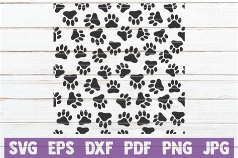 Paw Print Pattern Svg Cut File By Mintymarshmallows Thehungryjpeg