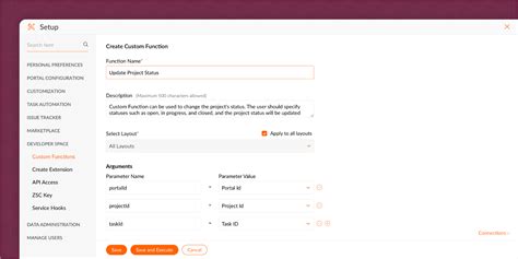 Gallery Function For Updating Project Status
