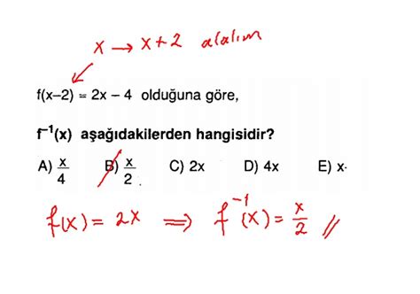 10 Sınıf Bir Fonksiyonun Tersi ni Bulma Çözümlü Sorular 14