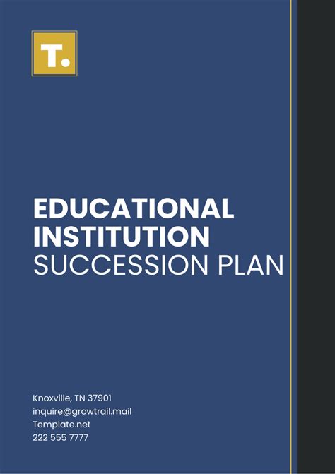 Free Educational Institution Succession Plan Template To Edit Online