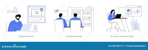 Software Products Abstract Concept Vector Illustrations Stock Vector Illustration Of