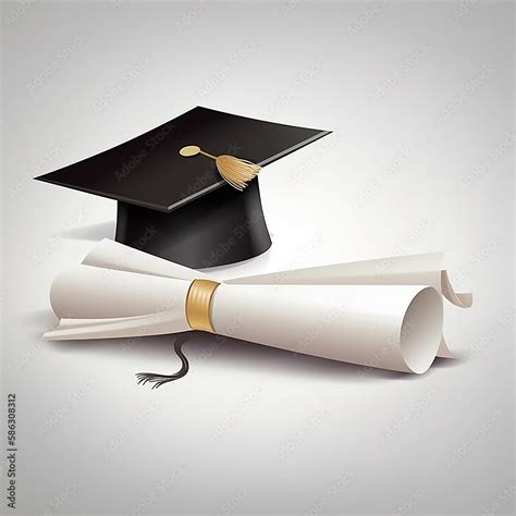 Illustrazione Di Concetto Di Laurea O Diploma Attraverso I Simboli