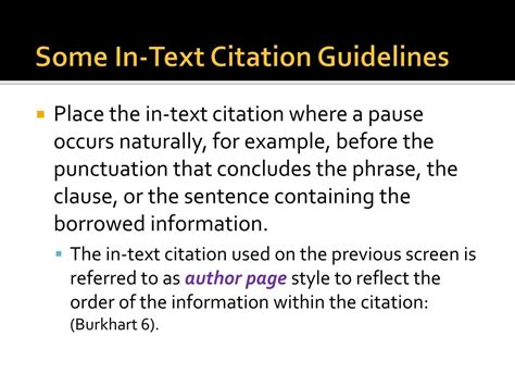 PPT A Brief Introduction To In Text Citations MLA Style PowerPoint Presentation ID