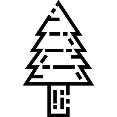 Pine Tree Detailed Straight Lineal Icon
