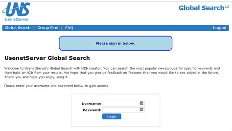 Usenetserver Global Search NZB Search Binary Usenet
