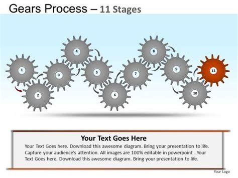 PowerPoint Presentation Company Gears Ppt Template