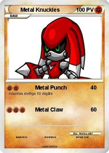 Pokémon Metal Knuckles 30 30 Metal Punch Ma Carte Pokémon