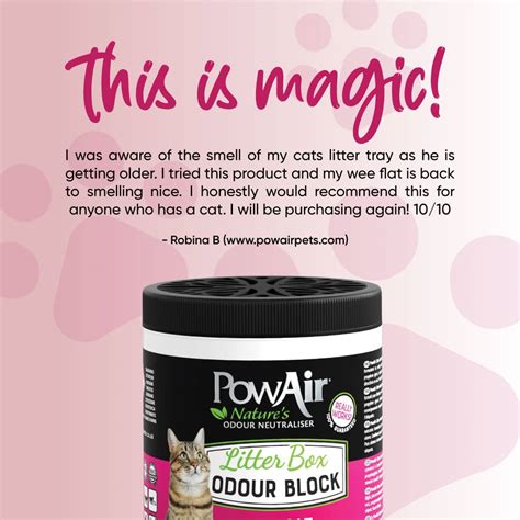 Cat Litter Box Odour Block Powair Permanently Eliminate Bad Odours