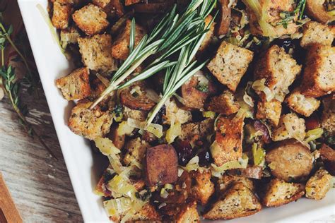 Traditional Bread And Sausage Stuffing Hot For Food