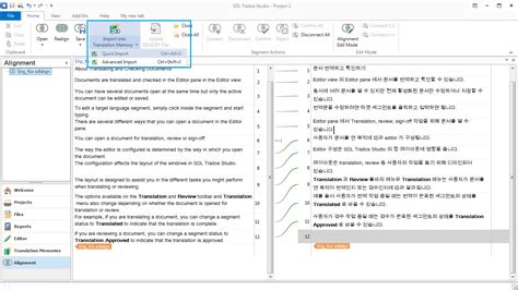 Hello SDL Trados Studio Working With Studio Alignment