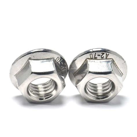 Bolt And Nut Serrated Flange Hex Lock Nuts 304 316 Stainless Steel Full