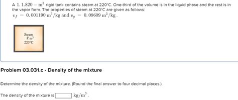 Solved Problem C Density Of The MixtureDetermine Chegg