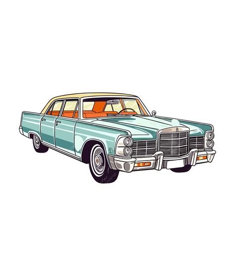 Premium Vector Vector Vintage Classic Car Illustration On White