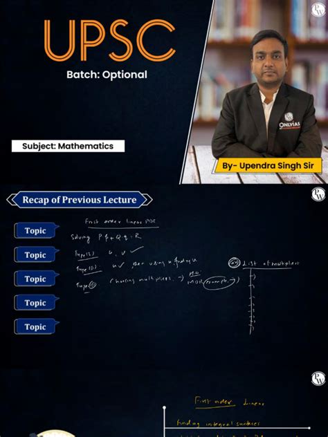 Mathematics Partial Differential Equations First Order Linear And Non Linear Pdes Part 02