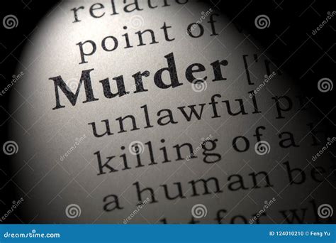 Definición Del Asesinato Foto De Archivo Imagen De Palabra 124010210