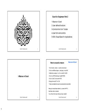 Fillable Online Excel For Engineers Part 2 Fax Email Print PdfFiller