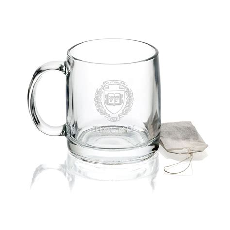 Yale University 13 Oz Glass Coffee Mug Mlahart And Co