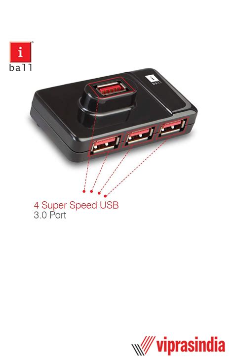 Usb 3 0 Hub Iball Piano 430 4 Ports ₹799 00