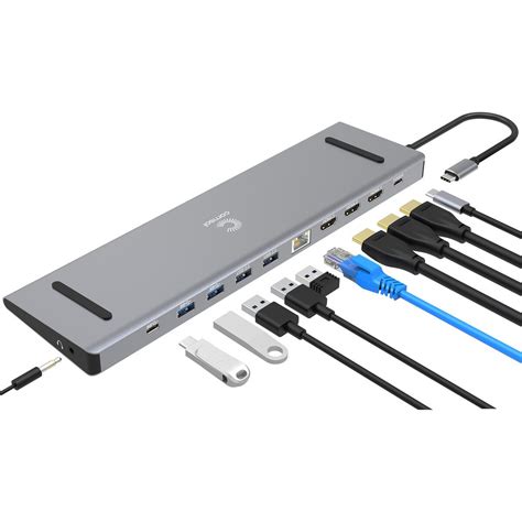 Comsol Cmmp12 Usb C Windows Dp Alt Triple 4k Hdmi Multi Port Adapter