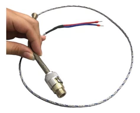 Termopar Tipo J Sensor 8mm Cabo 1m Mola Baioneta Adaptador MercadoLivre
