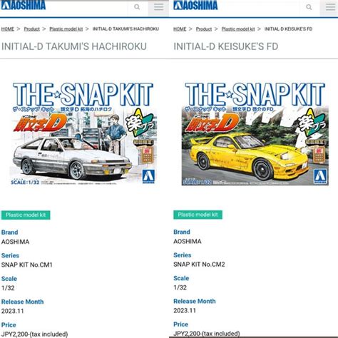 Initial D Snapkit Models At All Japan Model And Hobby Show 2023 Rinitiald