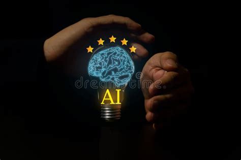 hands of robot and human touch on big data network stock image image