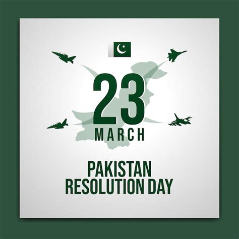 Premium Vector Pakistan Resolution Day Design For 23rd March