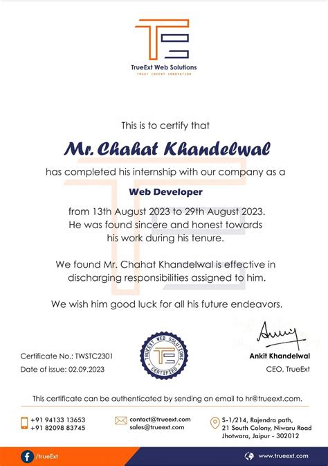 Chahat Shahra On Linkedin Internship Webdevelopment
