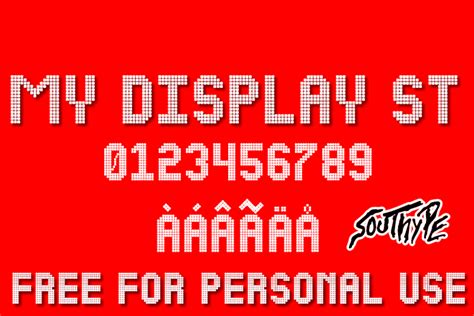 NEW LED DISPLAY ST Font Southype FontSpace