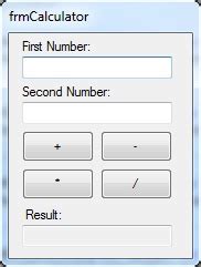 SIMPLE CALCULATOR ADD SUB MUL DIV VB NET REDSIRE