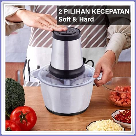 Jual Mesin Pencacah Sayur Daging Stainless Electric Food Cutter Chopper