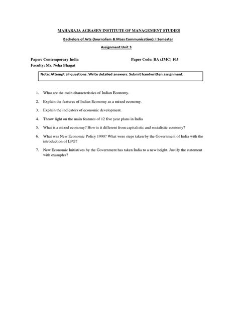 Assignment Ci Unit 3 Pdf