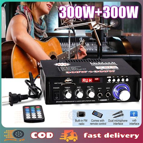 300W Plus Digital Hi Fi Bluetooth Stereo Audio Amplifier With FM Radio BT 298A Shopee Philippines