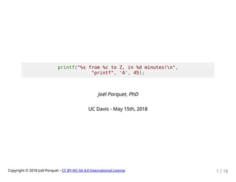 Printf S From C To Z In D Minutes N Printf A PPT