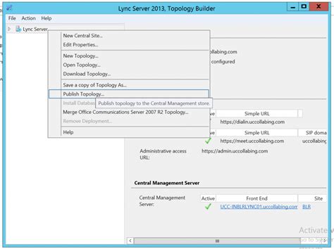 Installing Lync 2013 In Lab Building And Publishing Topology Lync