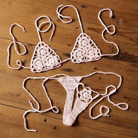 Hand Crochet Micro Bikini Thong G String Beach Micro Swimwear Sexy