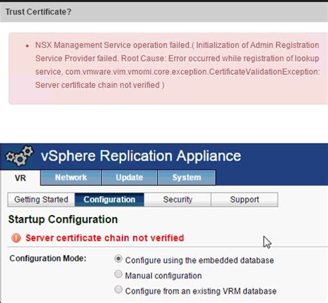 Lookup Service Fails With The Certificate Error For External VMware Solution Like NSX Manager