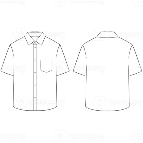 White Short Sleeve Shirt Dress Mockup Illustration 44817803 Png