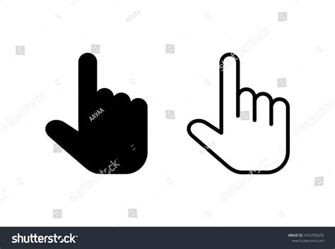 Hand Cursor Icon Set Cursor Icon Stock Vector Royalty Free Shutterstock