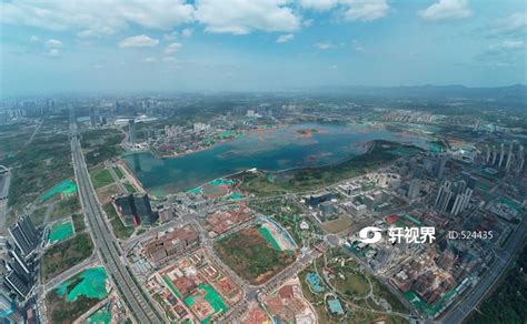 航拍成都建设中的兴隆湖天府新区核心区 图片 轩视界