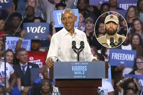 Barack Obama Raps Eminems Lose Yourself Lyrics At Rally
