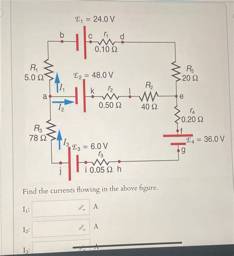 Solved Find The Currents Flowing In The Above Figure I Chegg Com