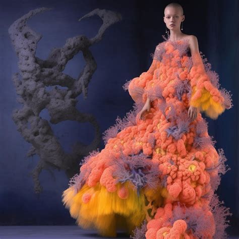 Premium Ai Image A Model Wears A Colorful Dress
